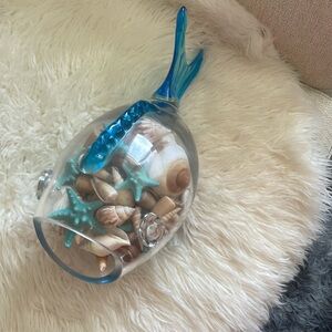 Accents | Glass Fish Bowl With Seashells | Poshmark